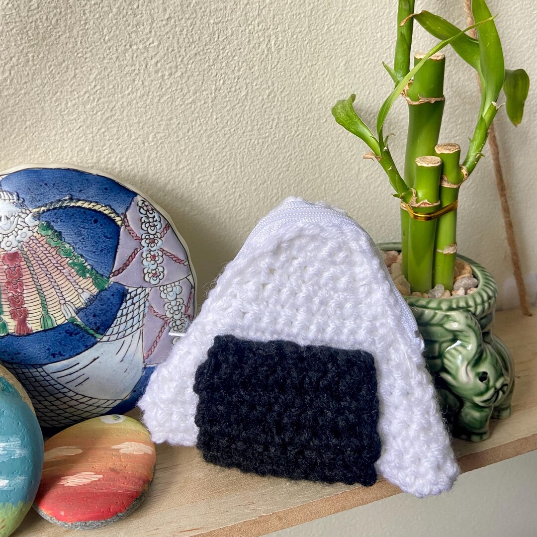 Handmade Crochet Onigiri Coin Pouch - Etsy