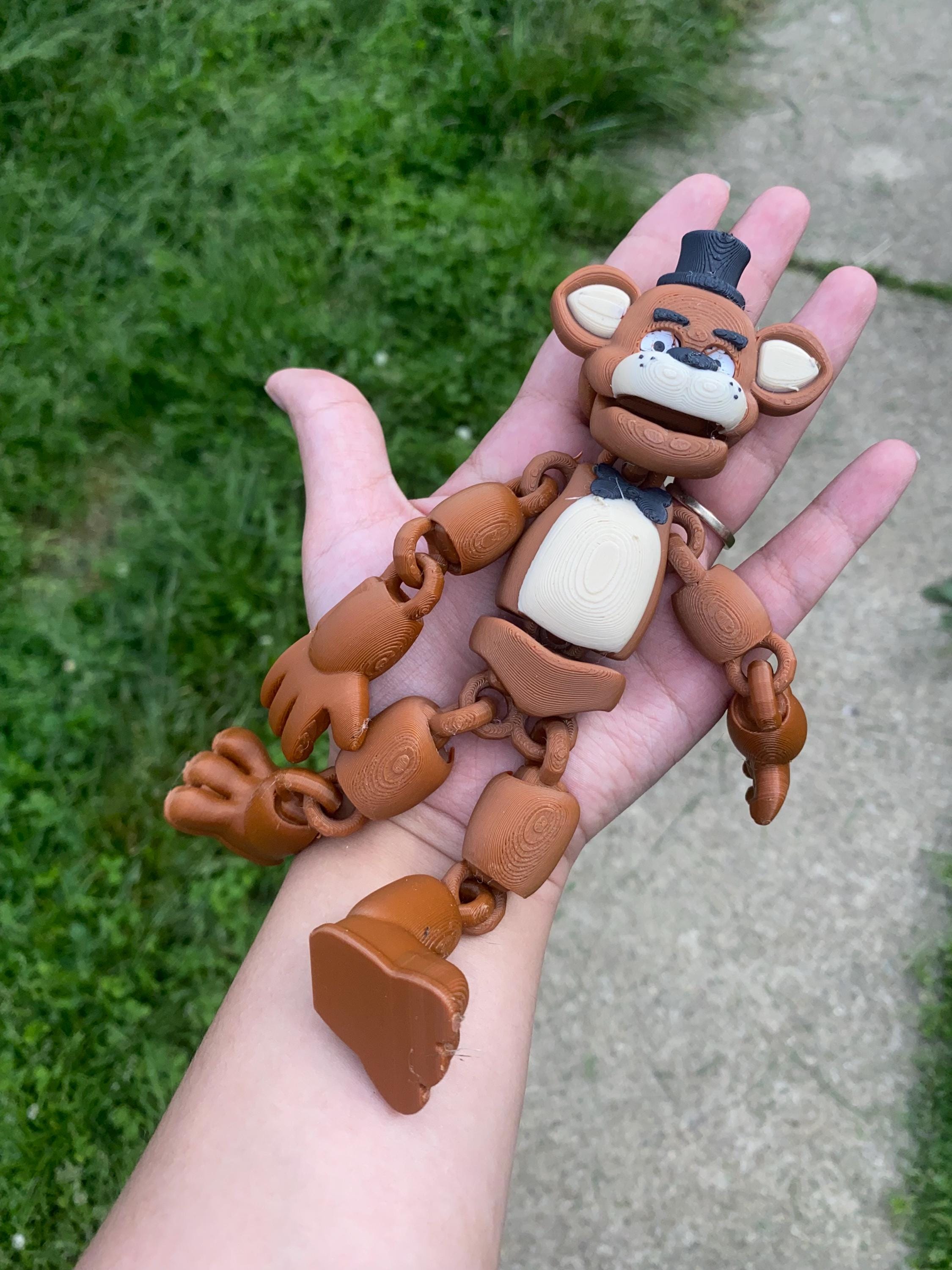 3D Printed Articulated Freddy Bear Figure | Fnaf-inspired Poseable Toy ...