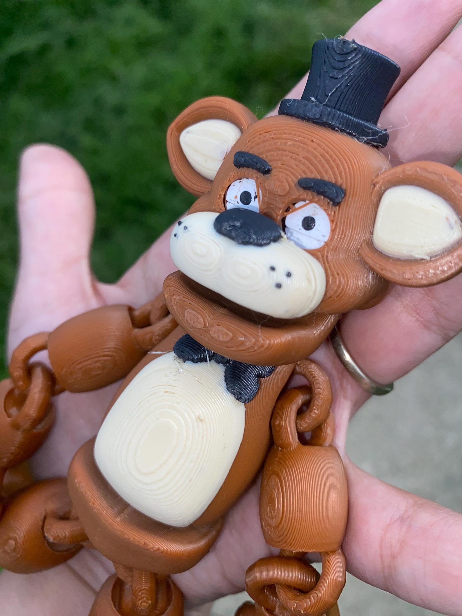 3D Printed Articulated Freddy Bear Figure | Fnaf-inspired Poseable Toy ...
