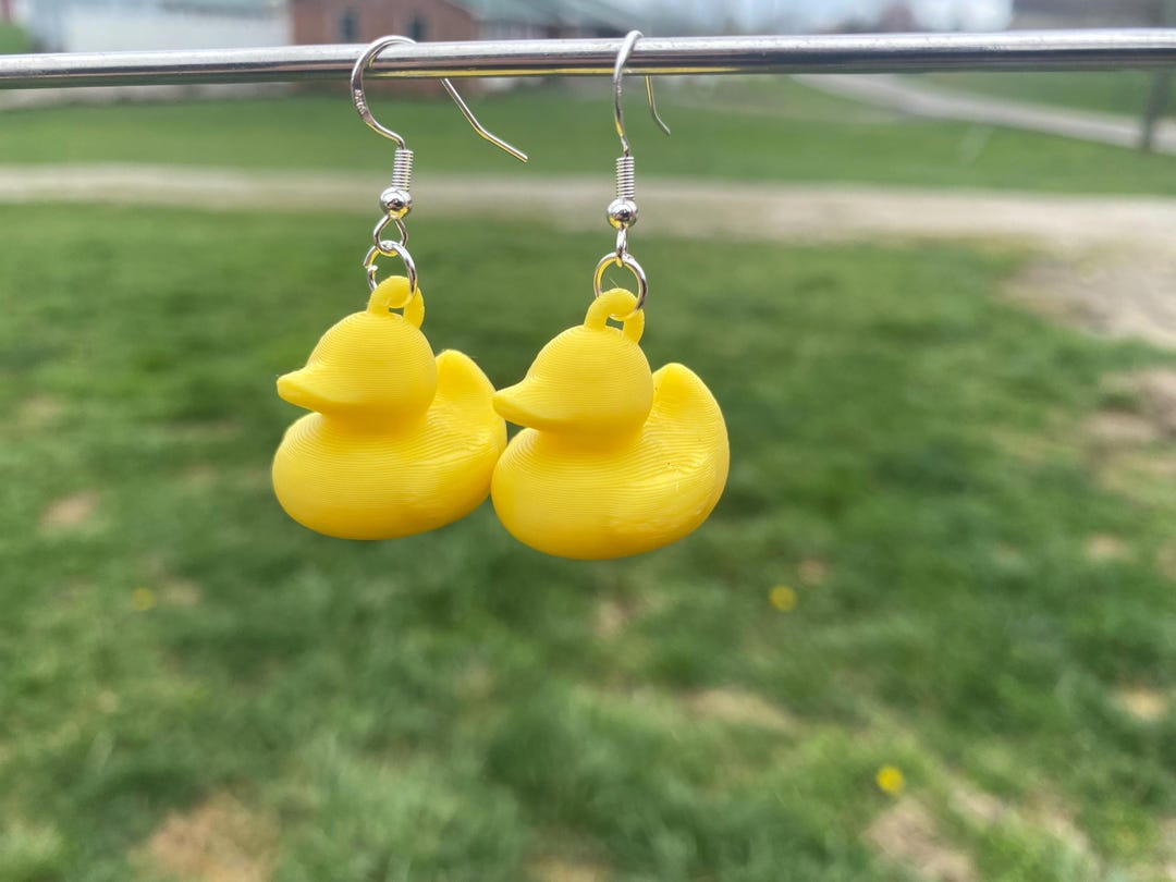 Adorable 3d-printed Rubber Ducky Earrings | Cute & Quirky Gift - Etsy
