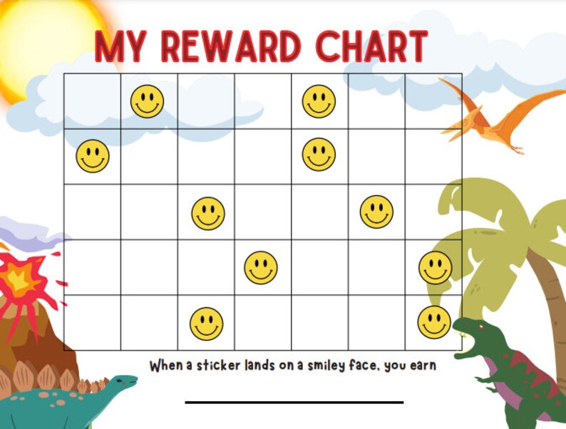 Kids Reward Chart, Reward Chart, ABA, Dinosaur Reward Chart, Reward ...