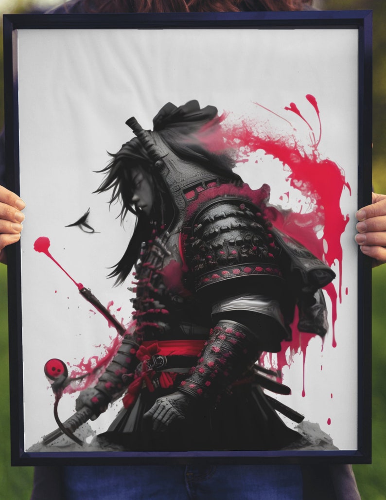 Japanese Paint Splash Samurai, Clipart, Samurai Clipart, Samurai ...