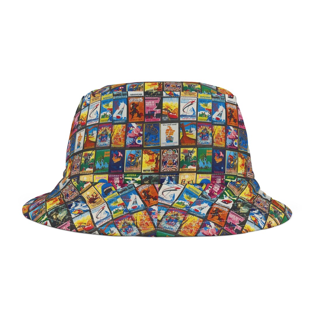 Disney Bucket Hat, Retro Disney Poster Bucket Hat, Disneyland Bucket ...