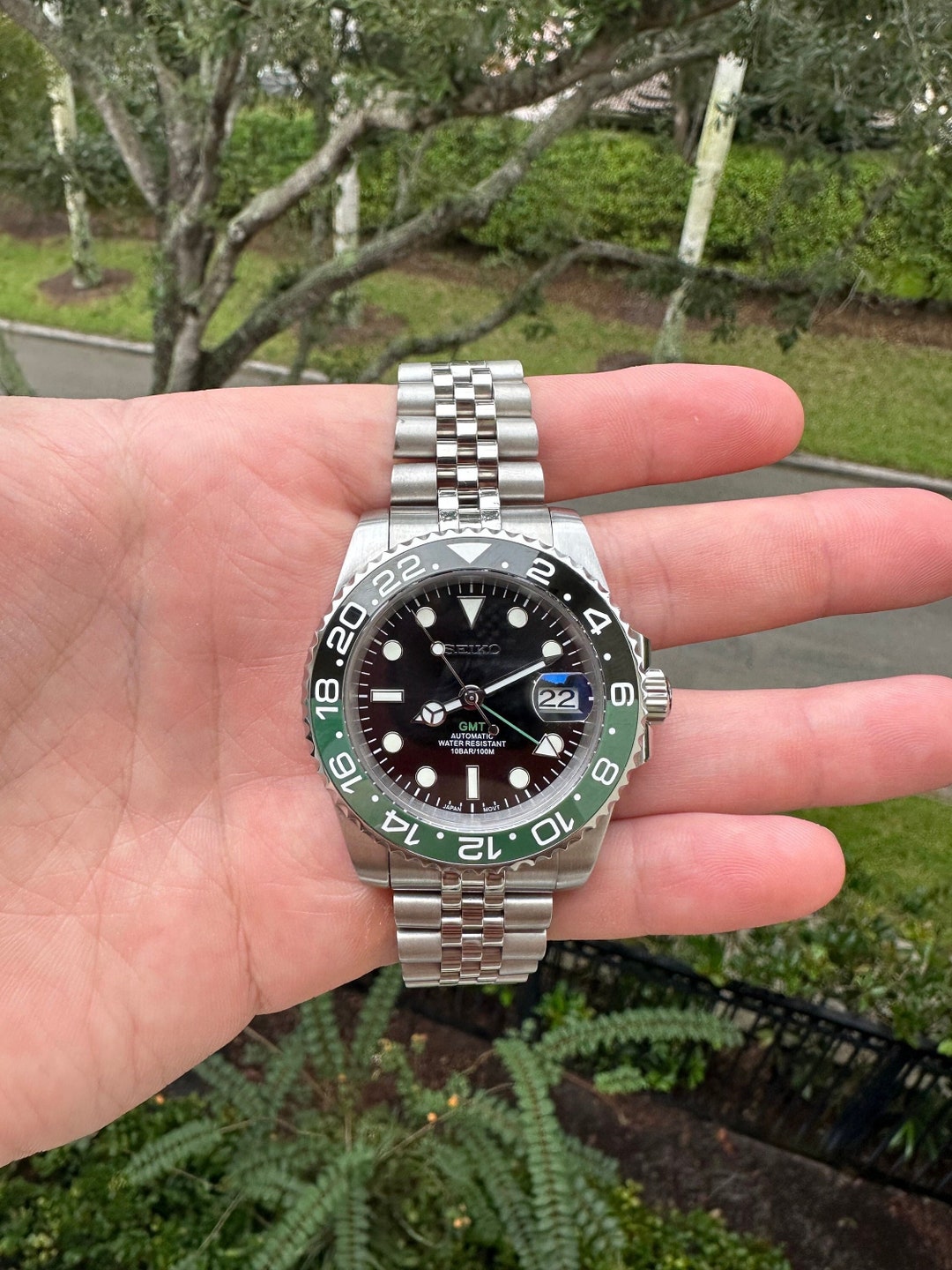 Seiko GMT Sprite Watch Mod GMT 40mm Mens Automatic Watch - Etsy