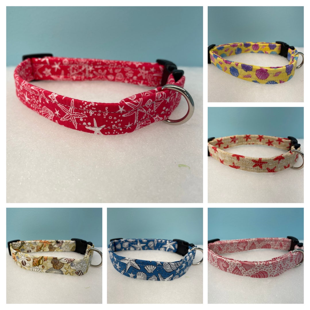 Dog Collar, Sea Shell Dog Collar, Starfish Dog Collar, Beachy Dog ...