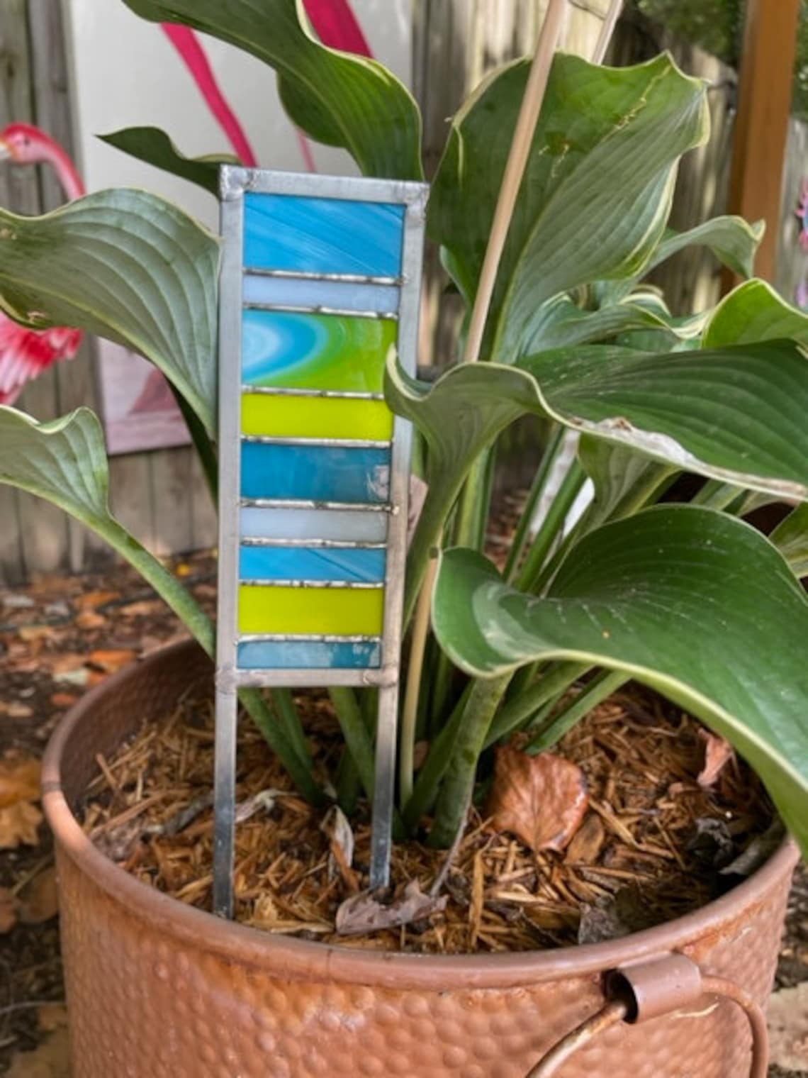 Stained Glass Plant Stakes, Planter Stakes Stained Glass, Stained Glass ...