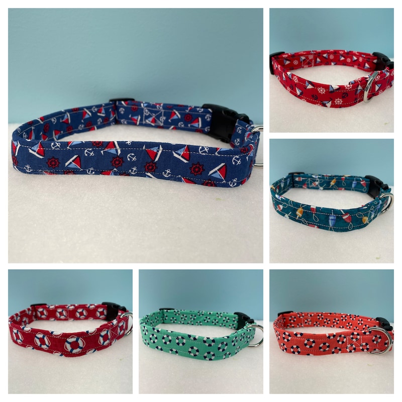 Nautical Dog Collars - Etsy