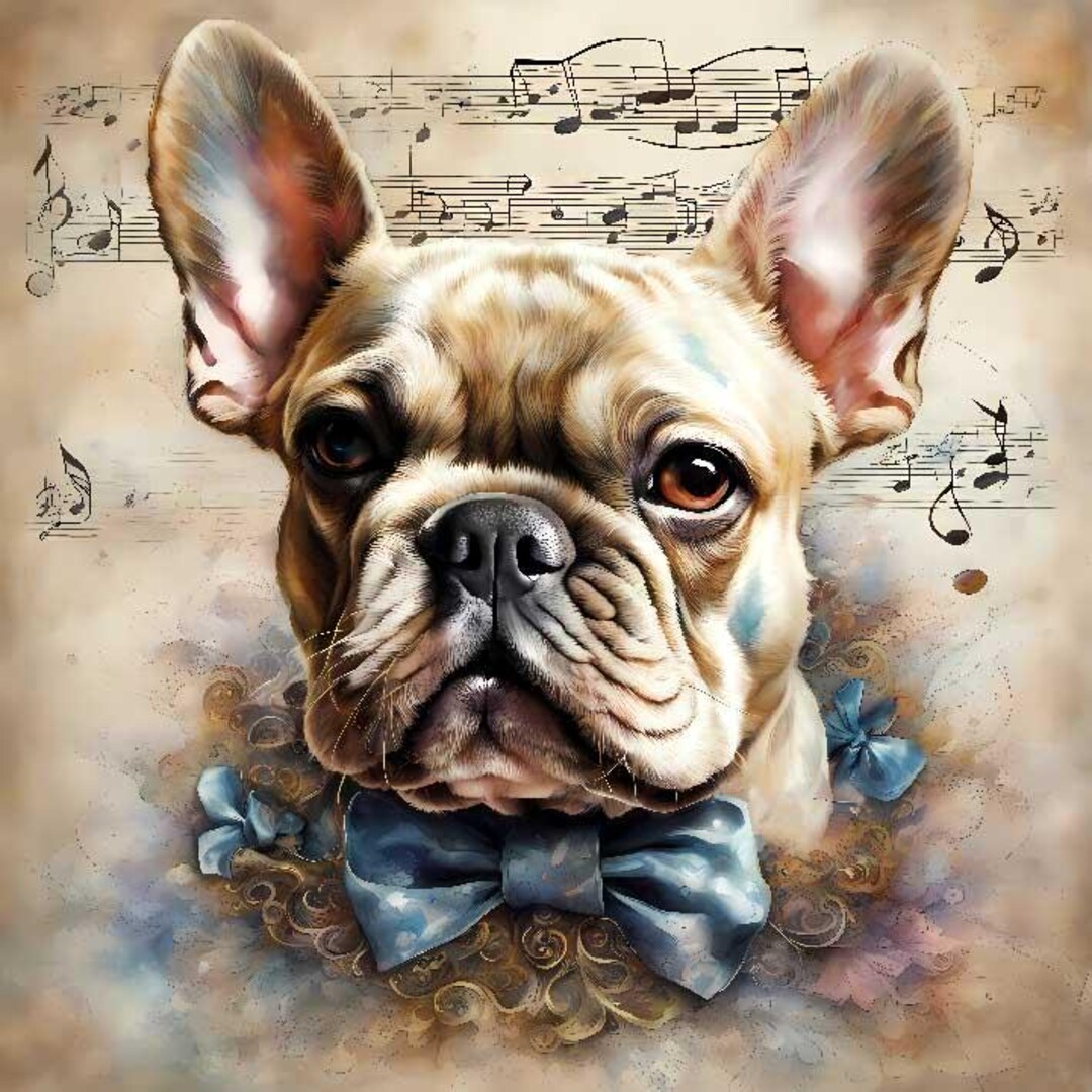 French Bulldog Print Velvet Cushion Panel, Waterproof Polyester ...