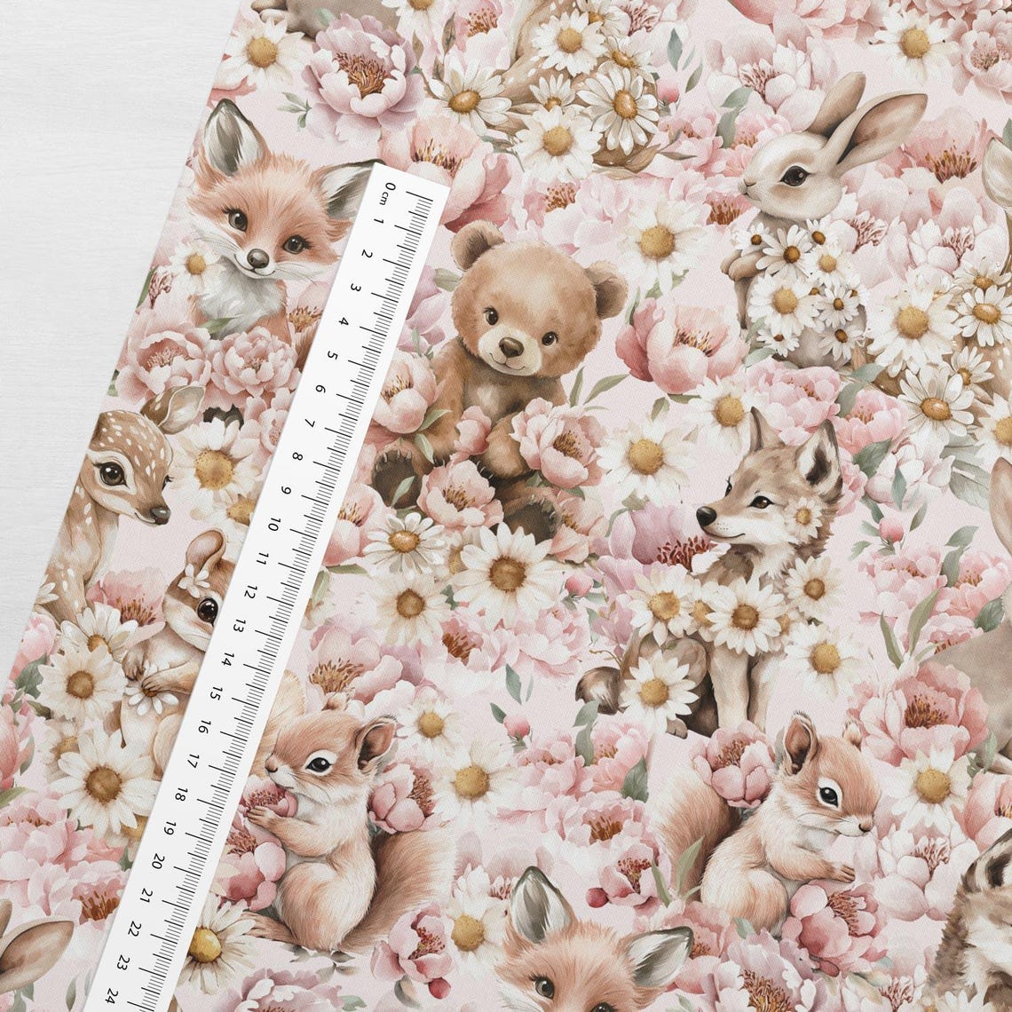 Forest Animals Cotton Fabric / Premium Cotton Material by the Meter ...