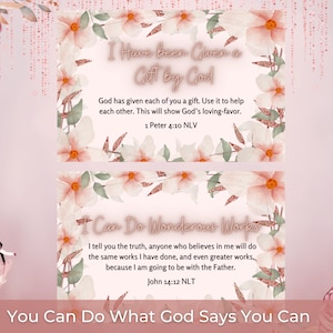 Prayer Affirmation Cards - Bible Verse Cards - Bible Scripture Cards ...