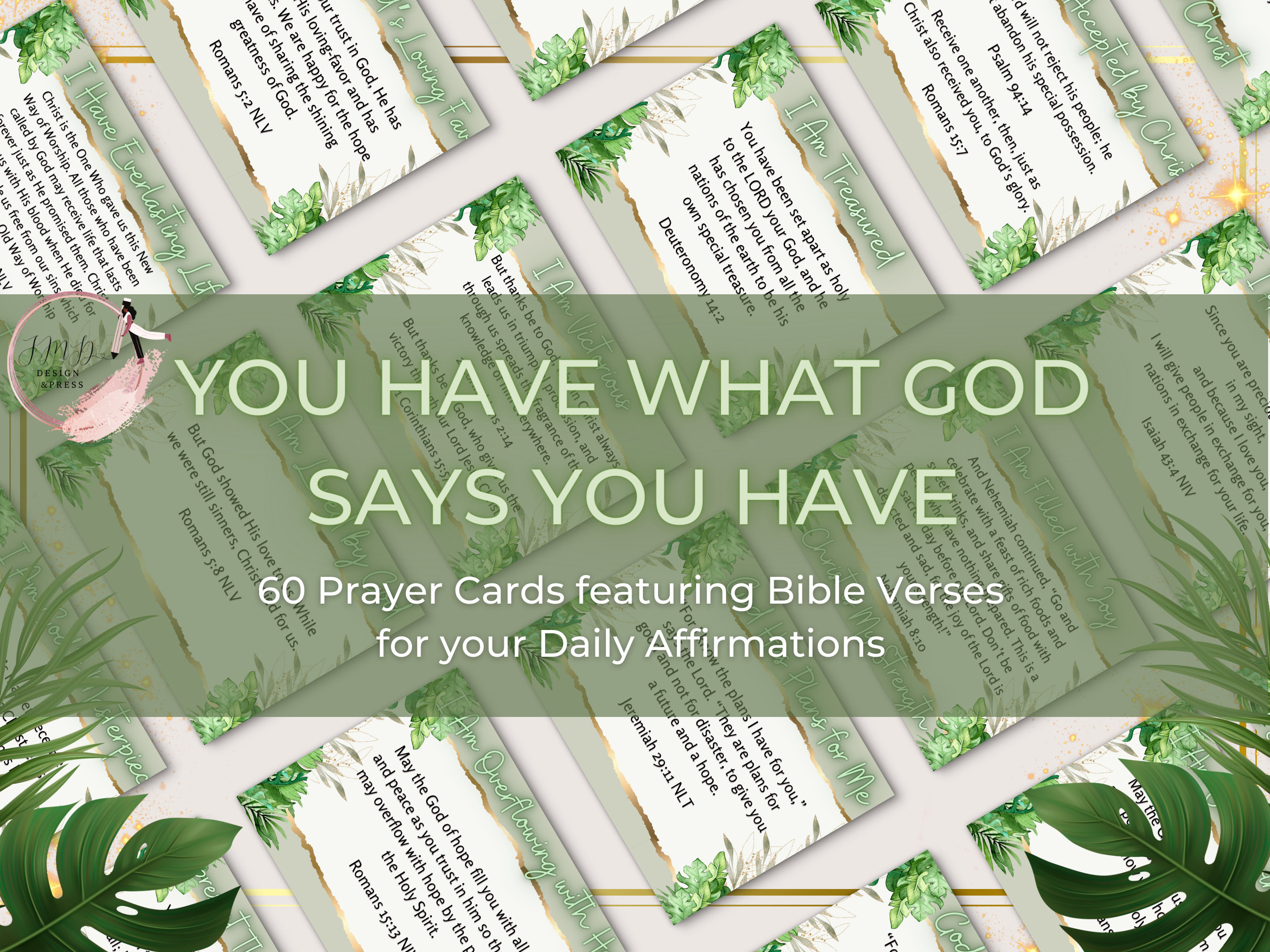 Christian Affirmation Cards: Bible Verse Scripture (digital Download ...