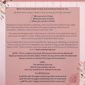 Prayer Affirmation Cards - Bible Verse Cards - Bible Scripture Cards ...