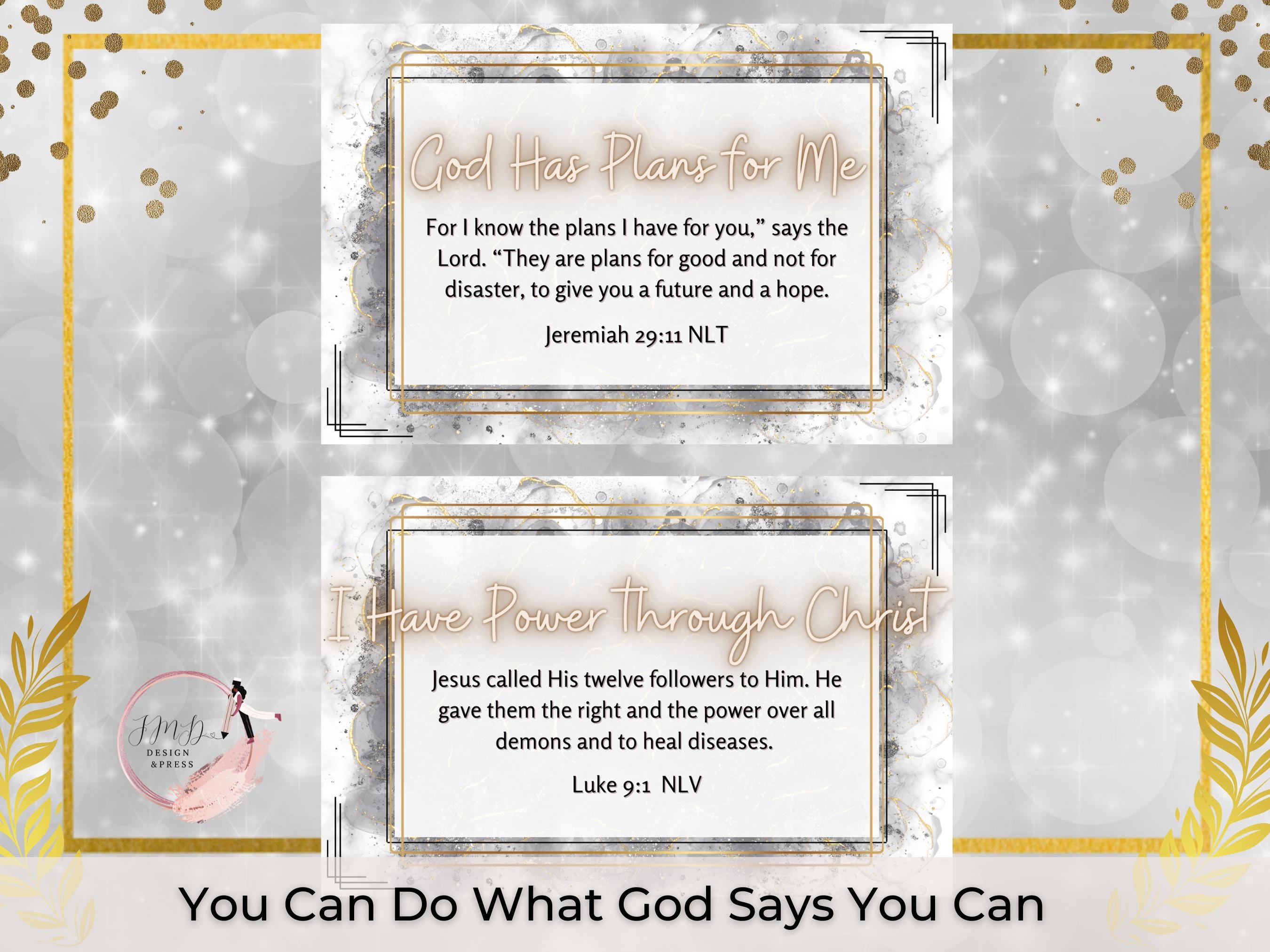 Prayer Affirmation Cards: Bible Verse Scripture (digital Download) - Etsy