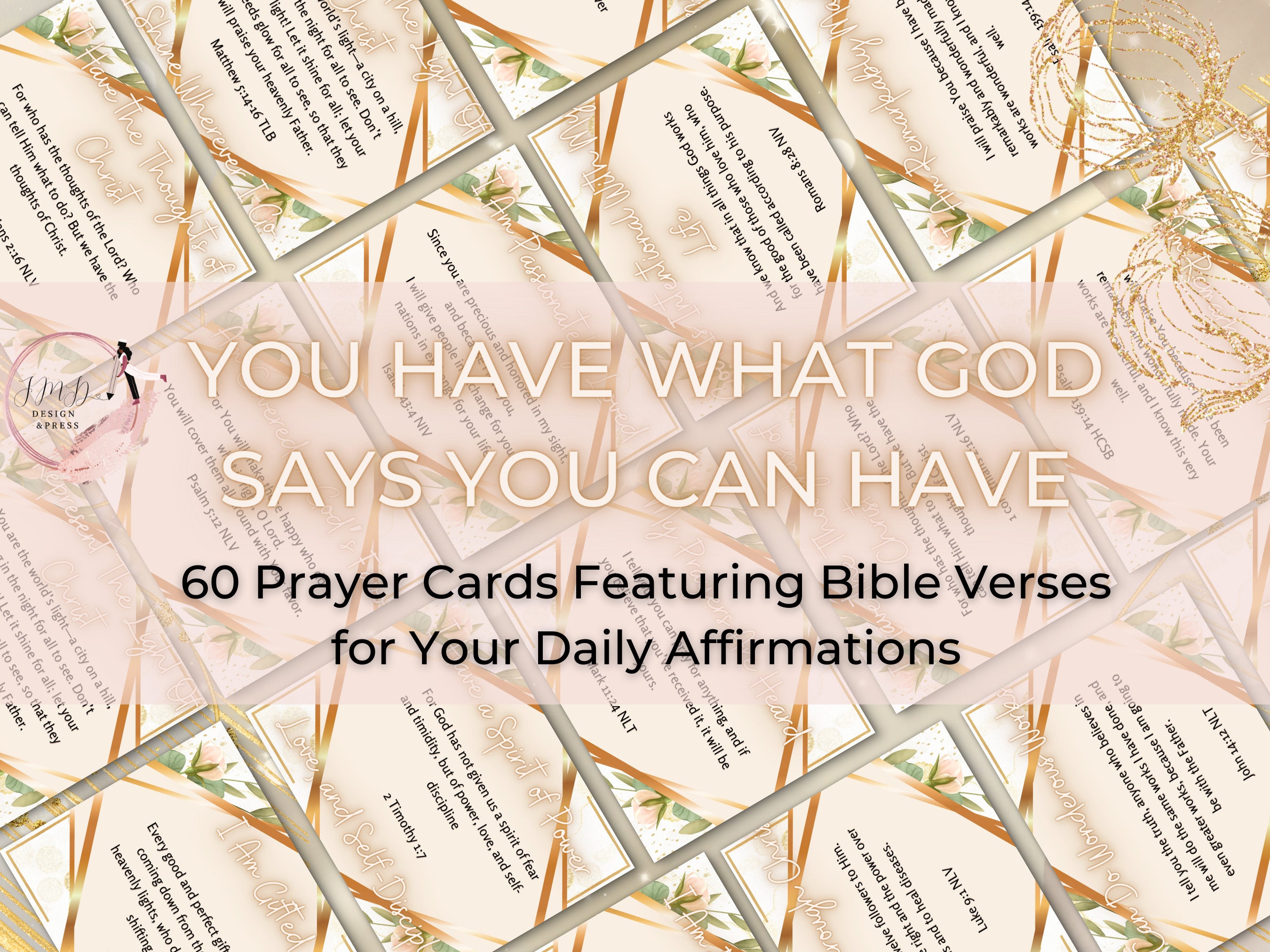 Christian Affirmation Cards: Bible Verse Scripture (digital Download ...