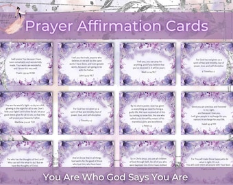 Christian Affirmation Cards: Bible Verse Scripture (digital Download ...