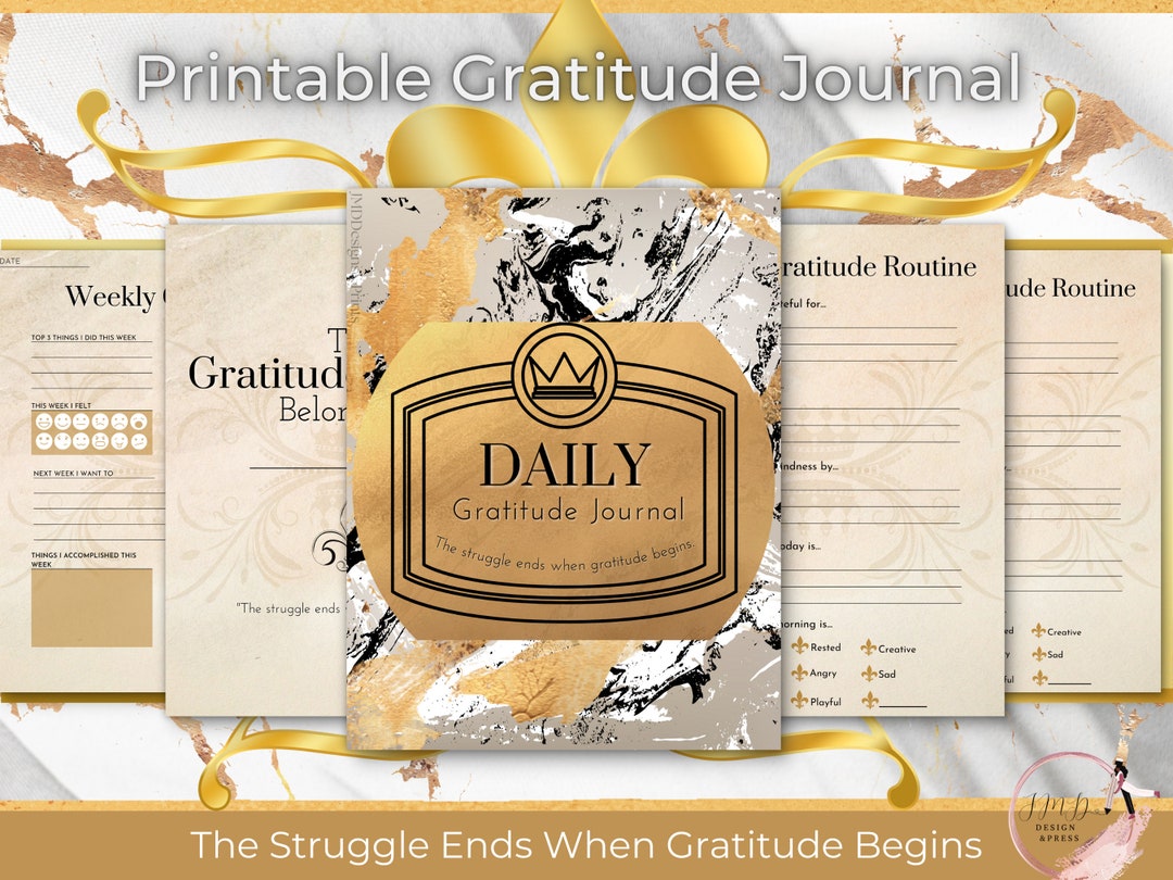 Printable Gratitude Journal - Printable Gratitude Journal - Daily ...