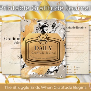 Printable Gratitude Journal - Printable Gratitude Journal - Daily ...
