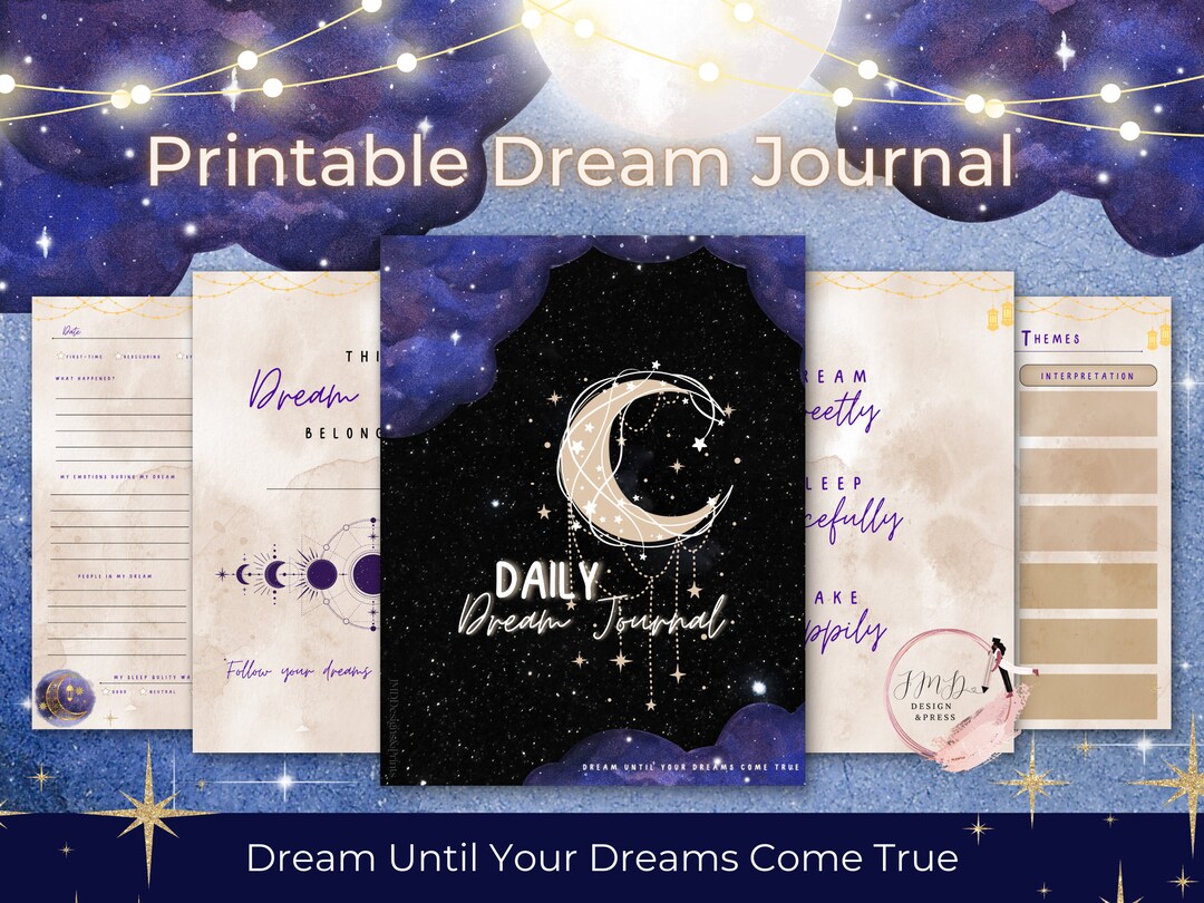 Printable Dream Journal: Daily Dream Tracker (PDF) - Etsy