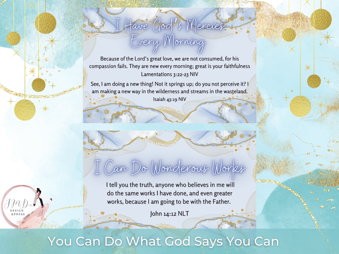 Prayer Affirmation Cards: Bible Verse Scripture (digital Download) - Etsy