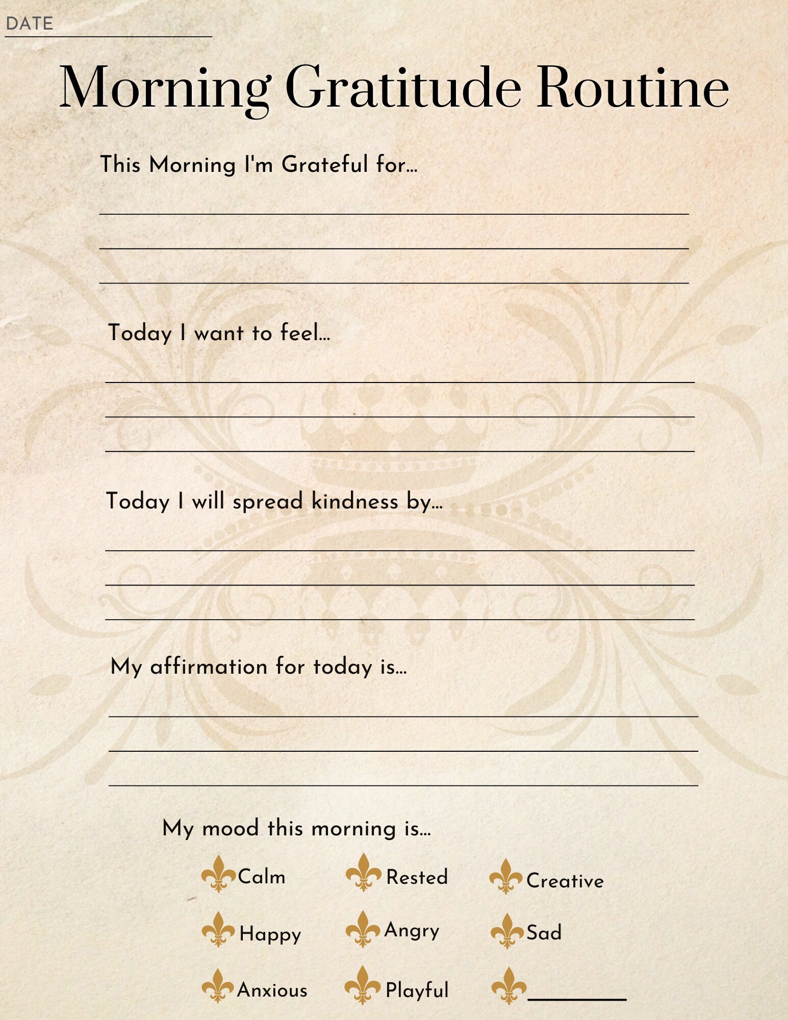 Printable Gratitude Journal Printable Gratitude Journal Daily ...