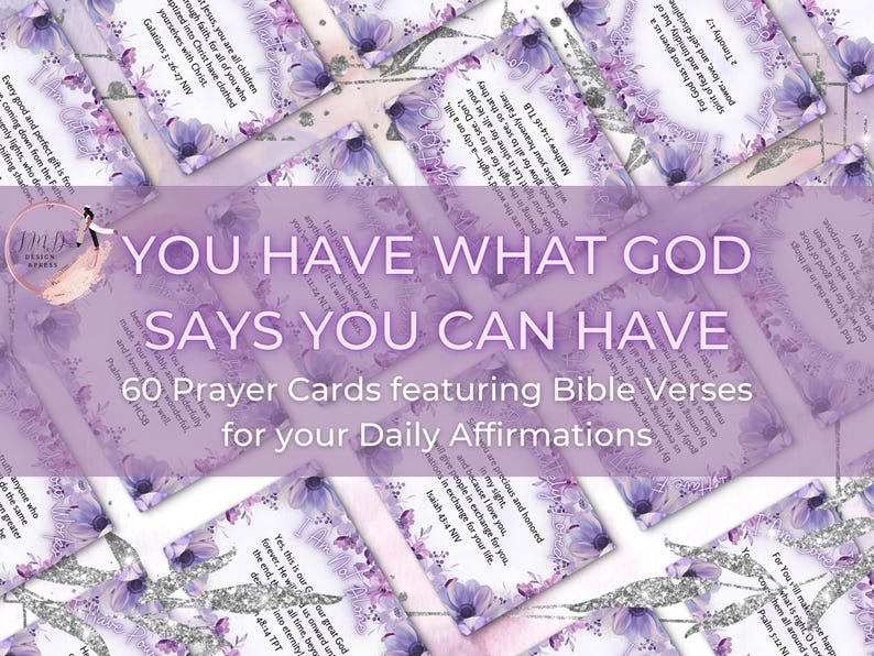 Christian Affirmation Cards: Bible Verse Scripture (digital Download ...