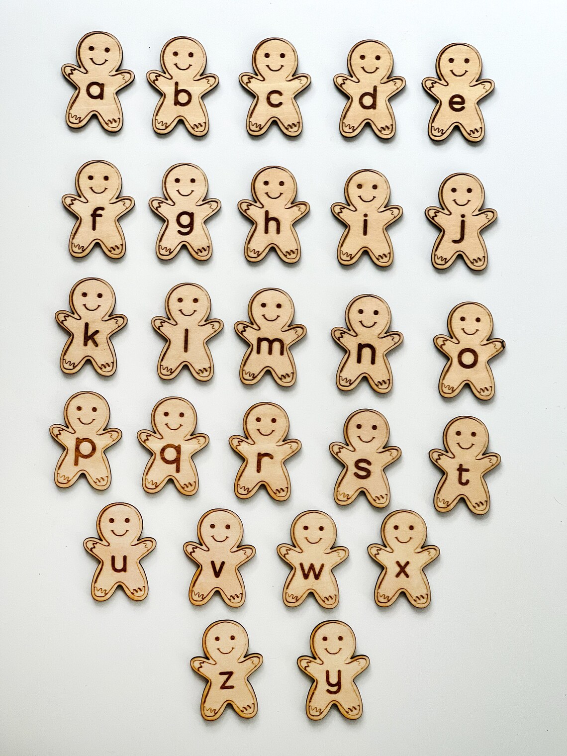 Gingerbread Man Alphabet SVG ABC Laser Cut File Gingerbread Man Themed ...