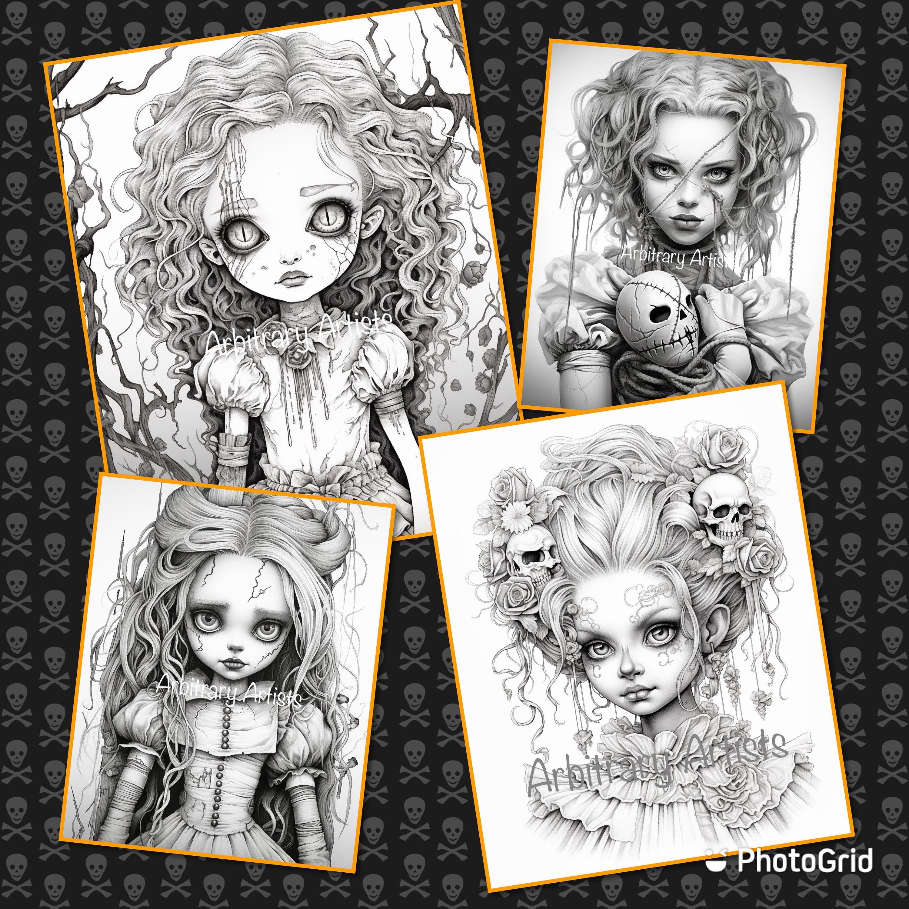 25 Haunted Dolls Adult Coloring Pages - Etsy