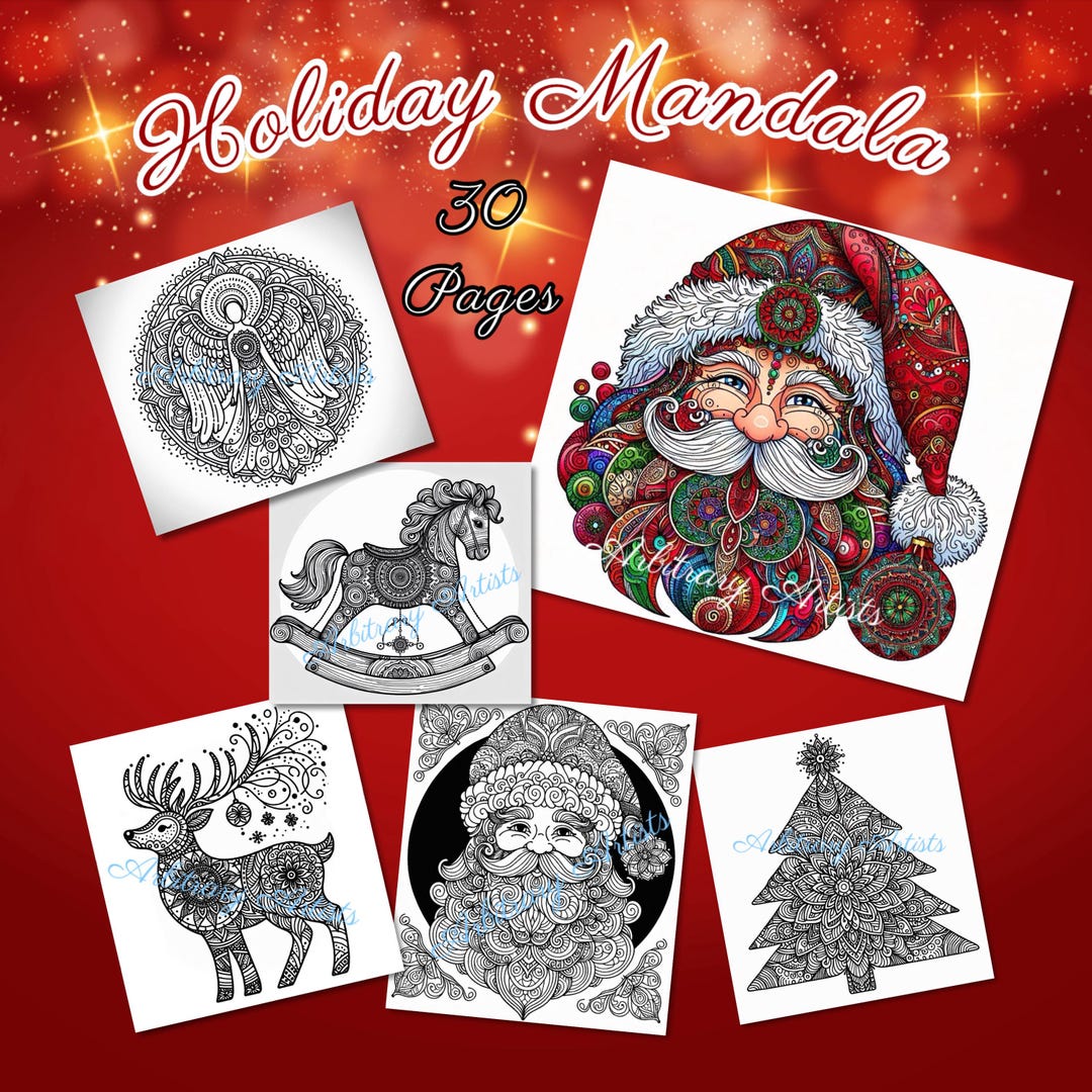 Holiday Mandalas 30. Coloring Pages, Holiday, Christmas, Adult Coloring ...