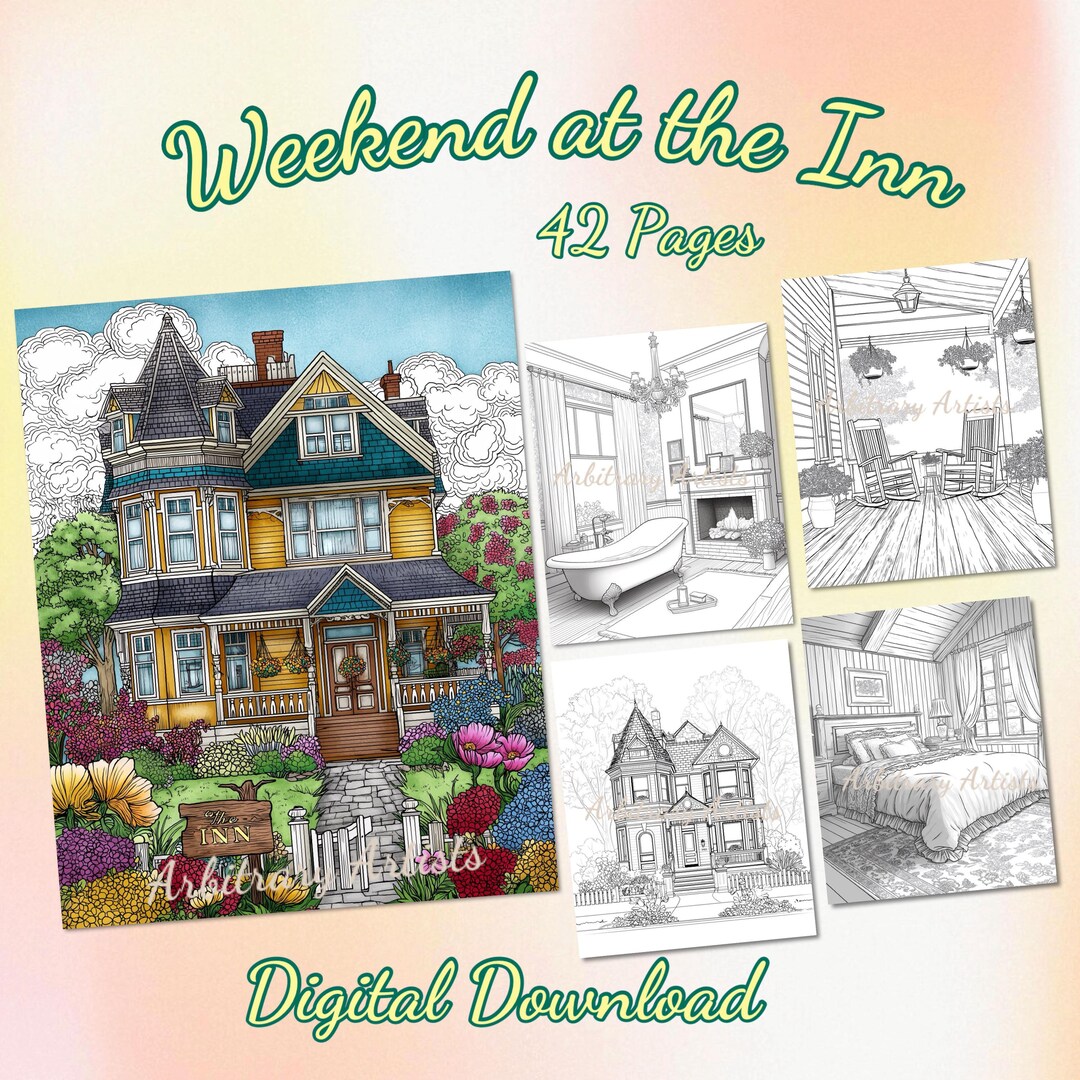Weekend at the End 42 Adult Coloring Pages - Etsy
