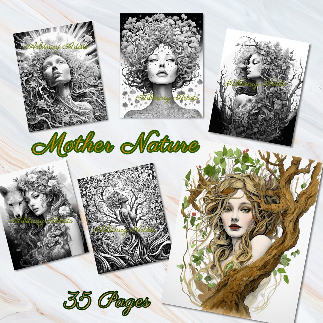 Mother Nature Vol. 2 35 Adult Coloring Pages - Etsy