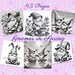 Gnomes in Spring 43 Grayscale Coloring Pages - Etsy