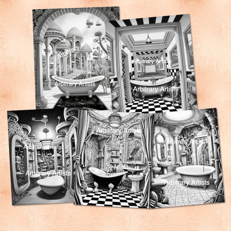 Weirdcore Interiors 25 Adult Coloring Pages - Etsy