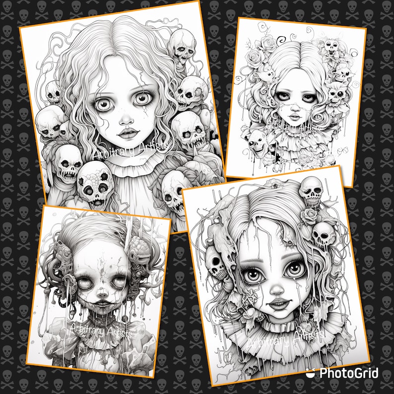 25 Haunted Dolls Adult Coloring Pages - Etsy