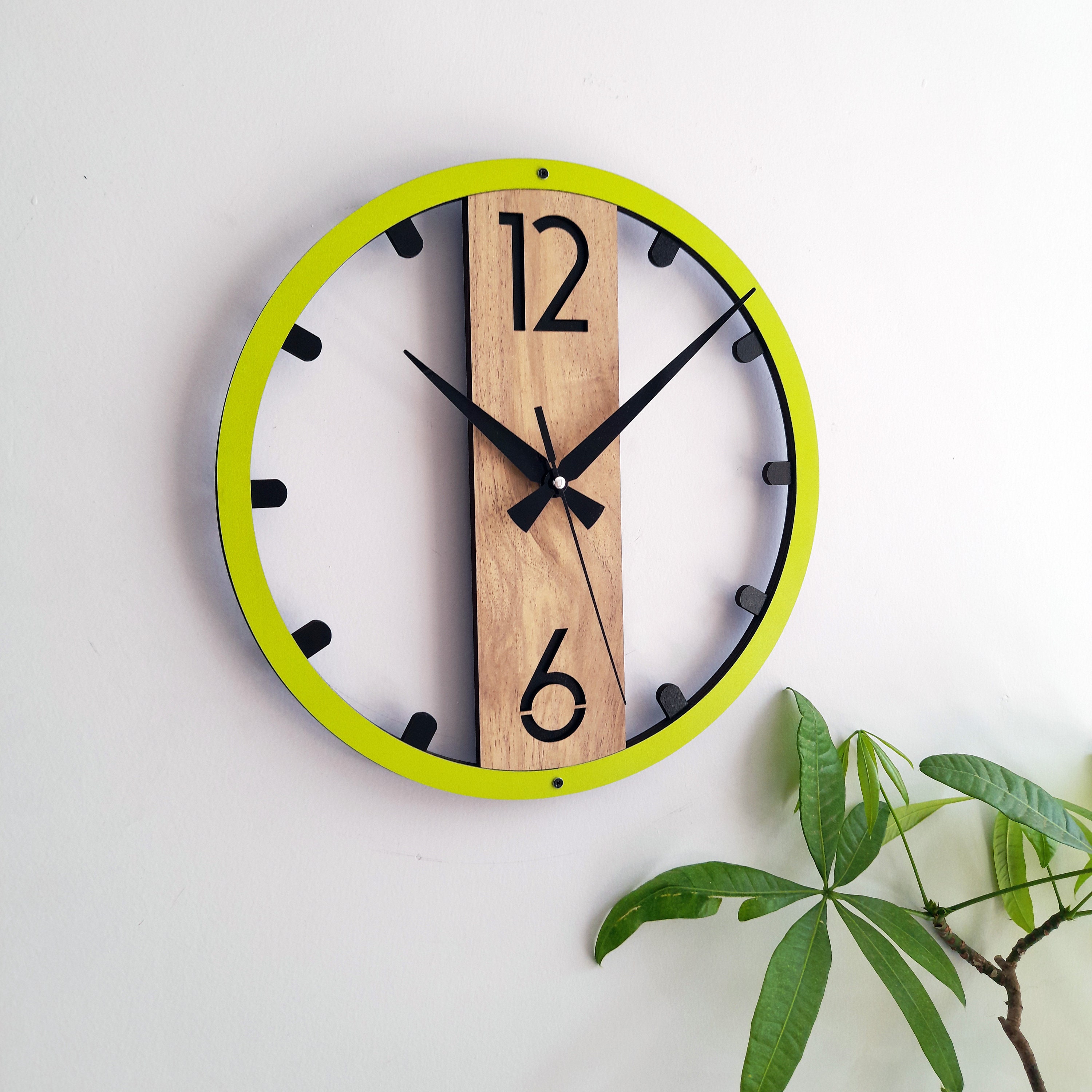 Modern Minimalist Wall Clockdecorative Wooden Clock for - Etsy