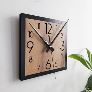 Cute Wall Clock ,square Shape,modern Silent Non-ticking,decor Wall ...