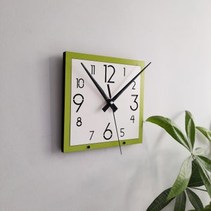 Cute Wall Clock ,square Shape,modern Silent Non-ticking,decor Wall ...