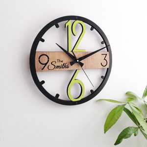 Modern Personalized Wall Clock,unique Design Clock,wall Decor for ...