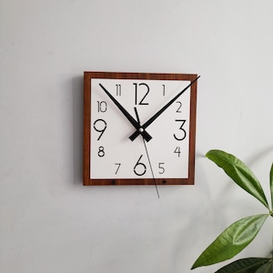 Cute Wall Clock ,square Shape,modern Silent Non-ticking,decor Wall ...