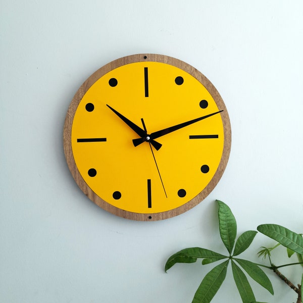Yellow Wall Clock - Etsy