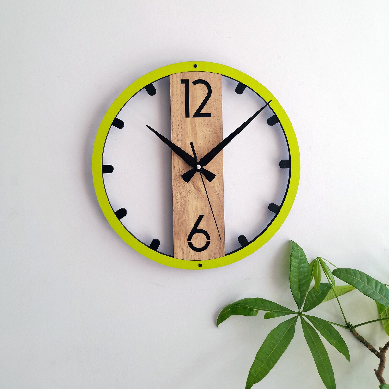 Modern Minimalist Wall Clock,decorative Wooden Clock for Living Room ...