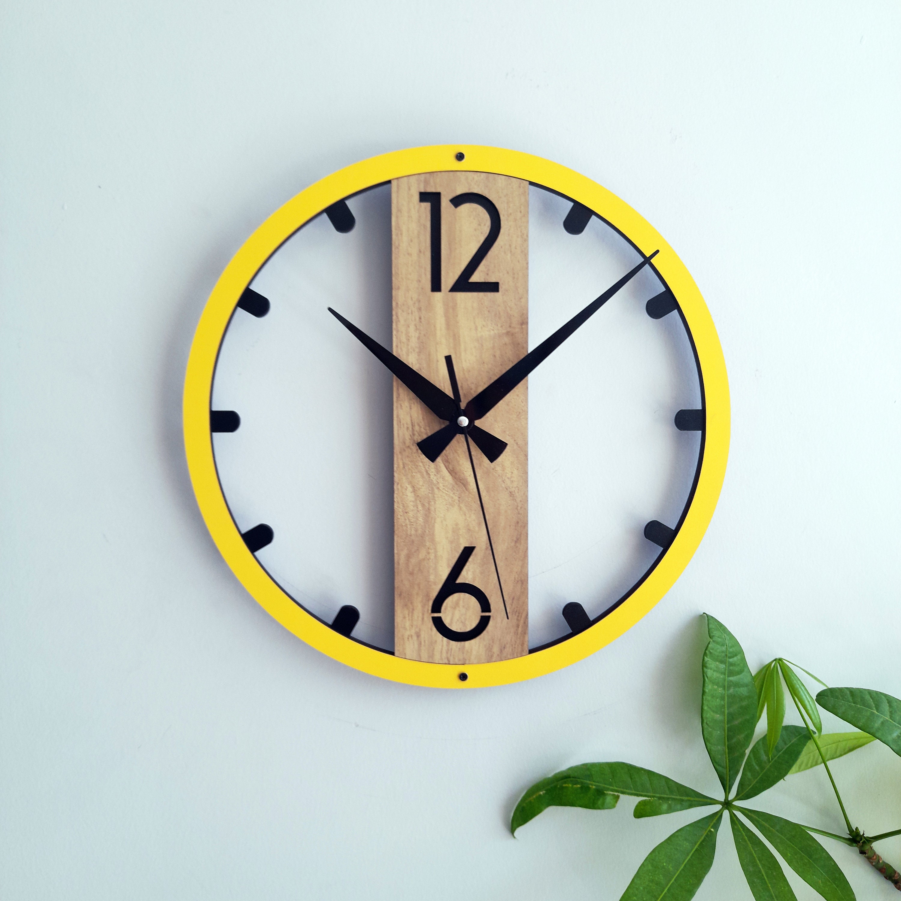 Modern Minimalist Wall Clock,decorative Wooden Clock for Living Room ...