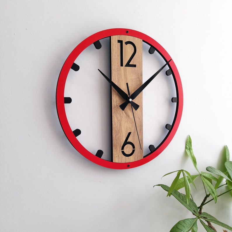 Modern Minimalist Wall Clockdecorative Wooden Clock for - Etsy