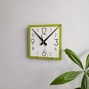 Cute Wall Clock ,square Shape,modern Silent Non-ticking,decor Wall ...
