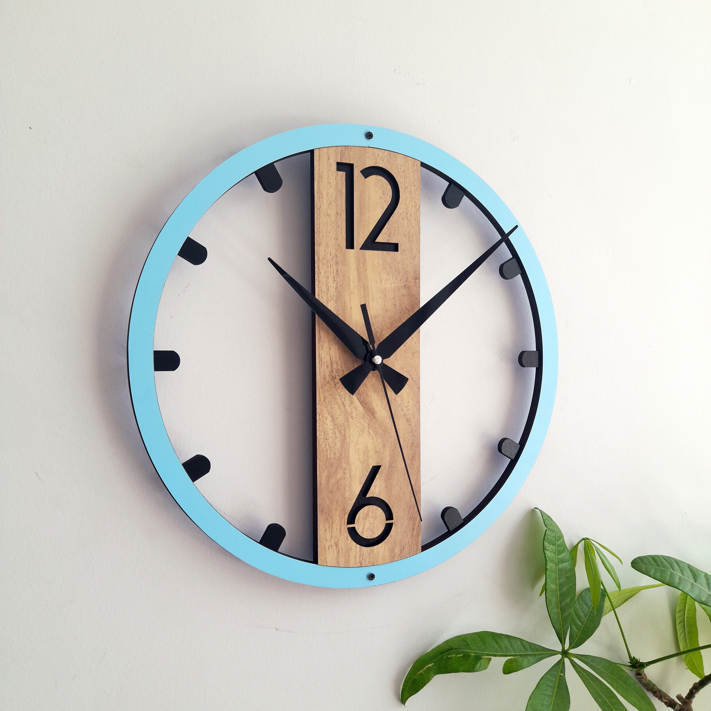 Modern Minimalist Wall Clock,decorative Wooden Clock for Living Room ...