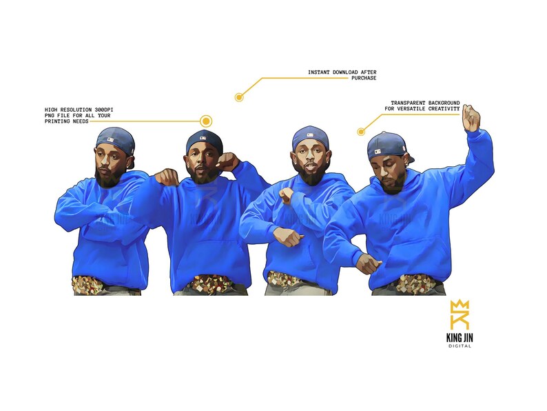 Kendrick Lamar Squabble up PNG Digital Download for DIY Shirts & Decor ...