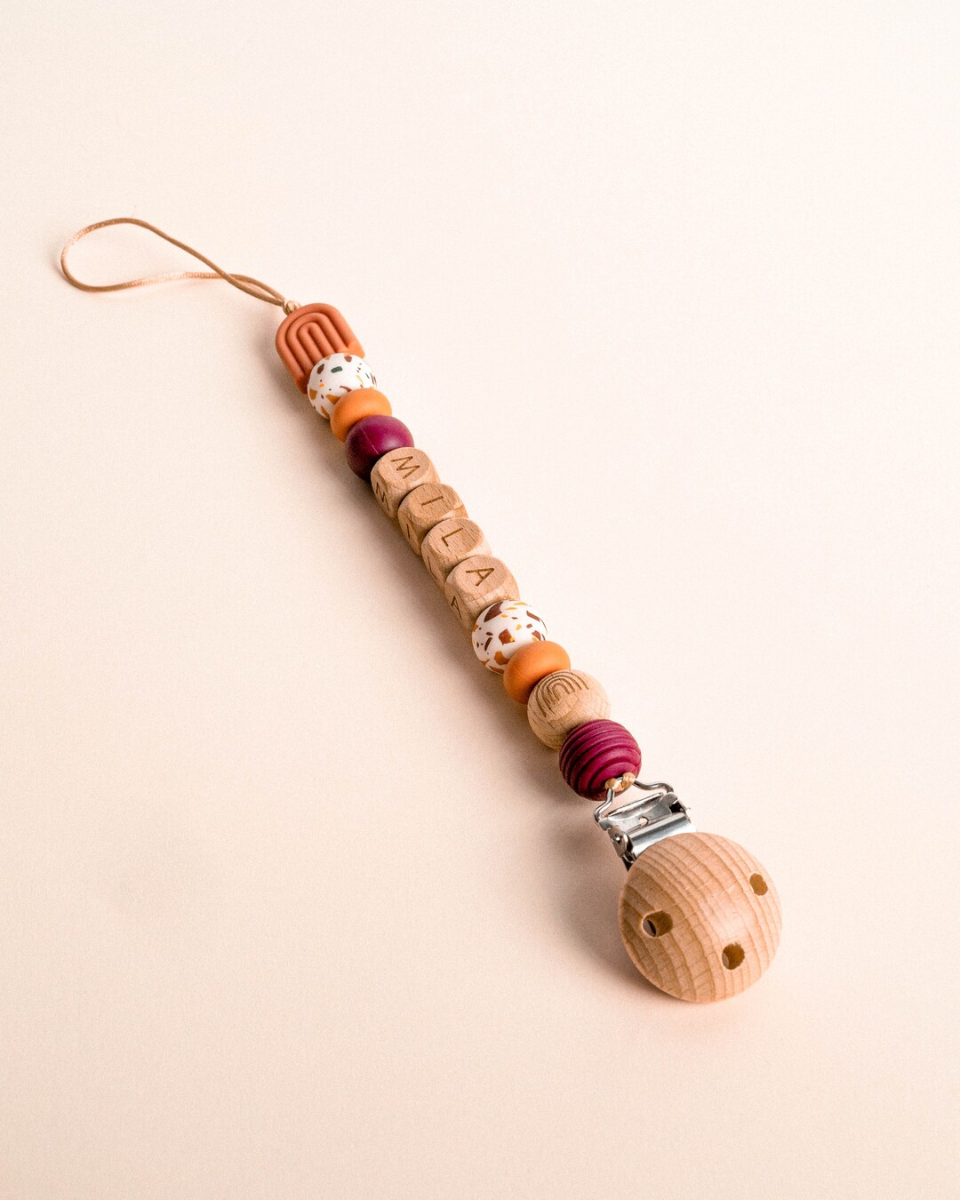 Pacifier Cord MILA TERRAZZO - Etsy