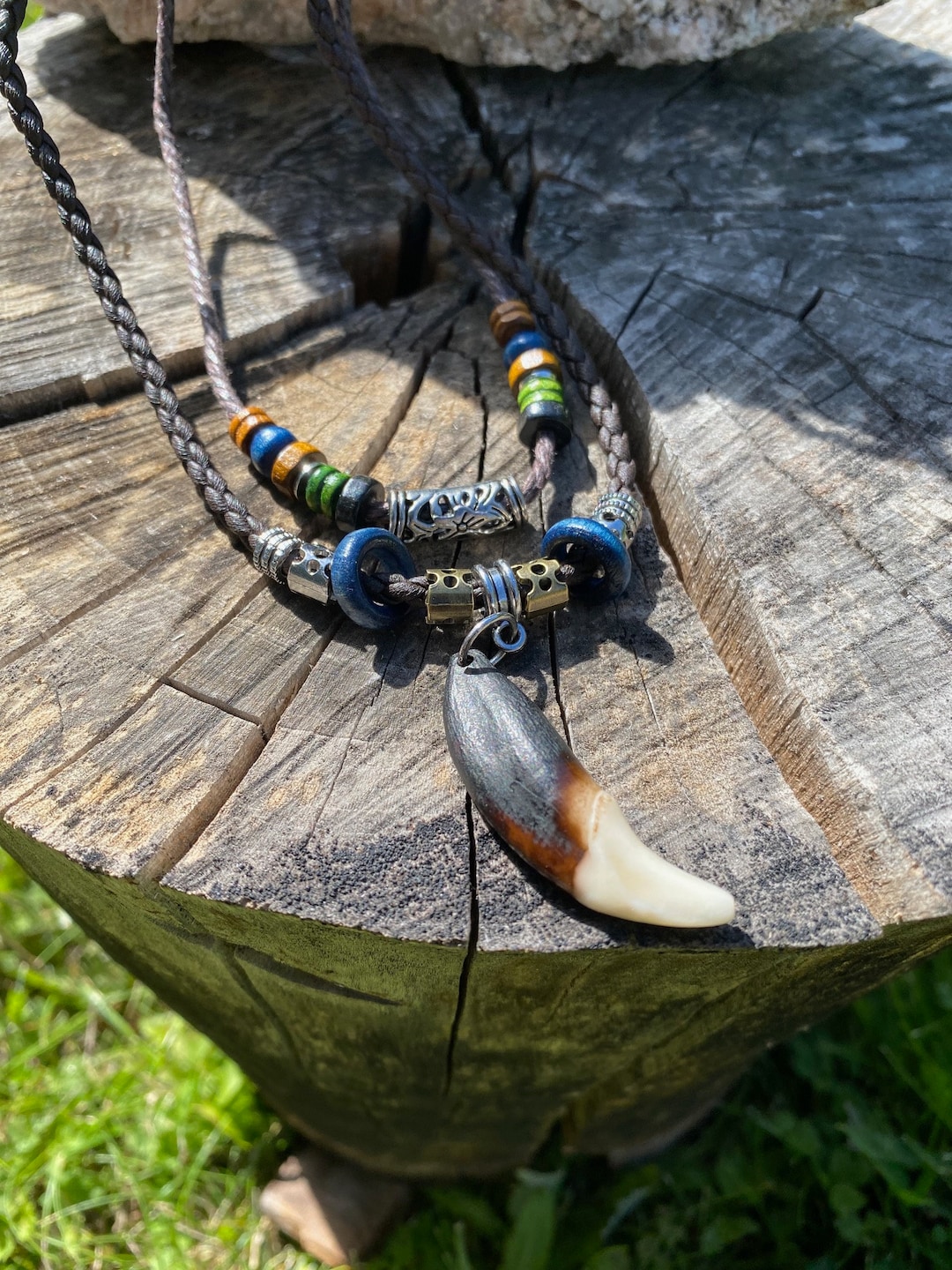 WOLF 2 Large Wolf Tooth Necklace Wolf Teeth Necklace Wolf Necklace Wolf ...