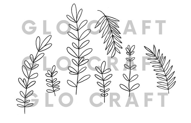 Leaf Flourish Design SVG PNG Simple Cute Flowers Cutting Engraving ...