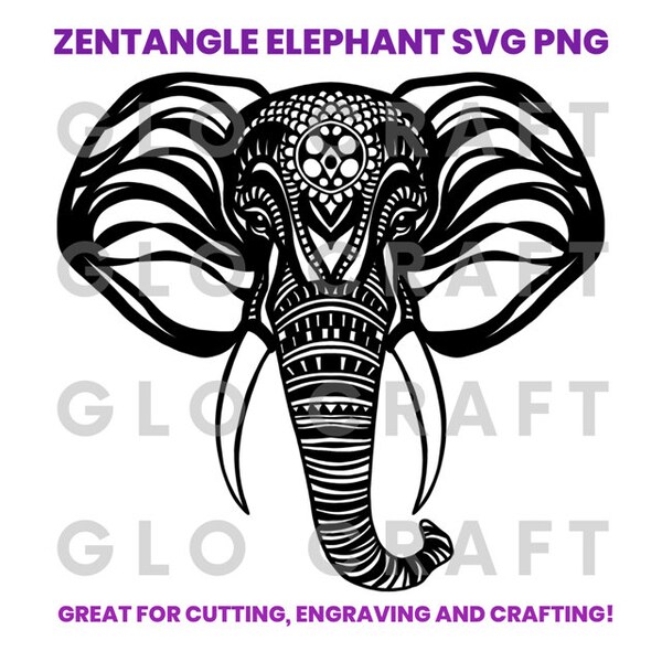 Zentangle Elephant - Etsy