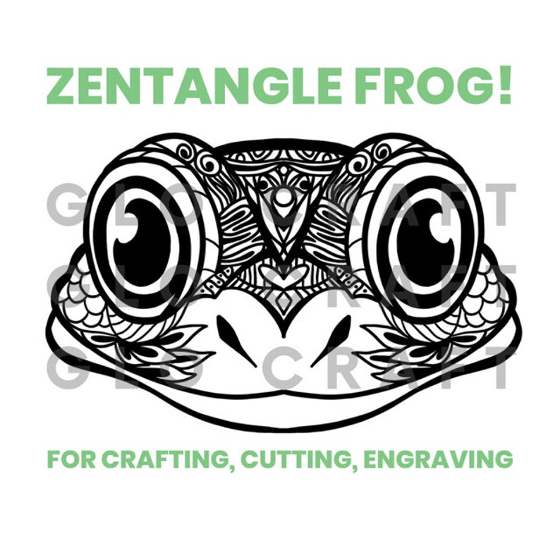 Zentangle Frog SVG PNG Files Digital Download Cutting Engraving ...